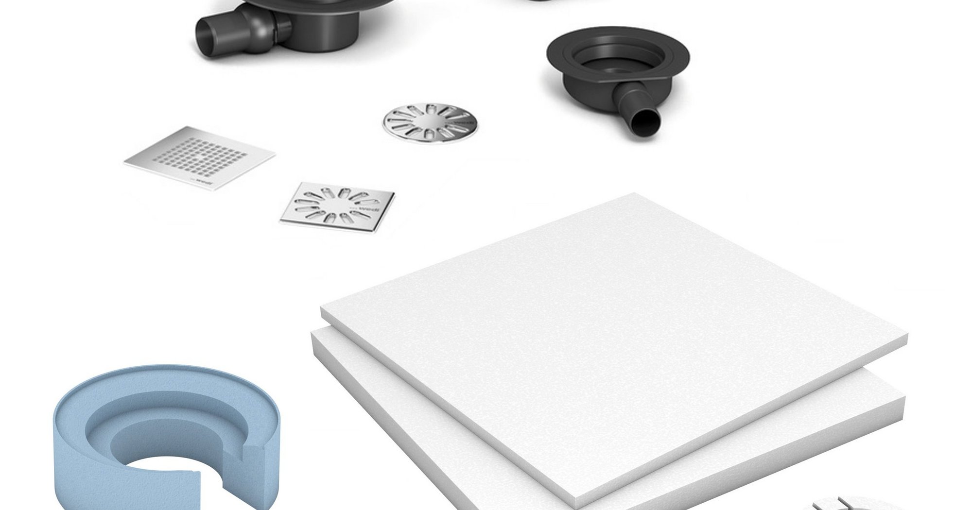 Accessories for point drainage in flush-to-floor showers