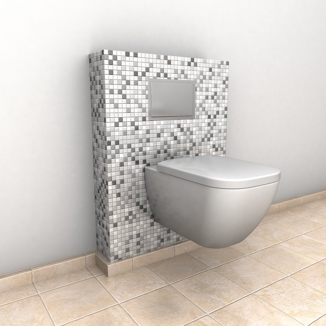WC-Vorwandinstallation verkleiden mit Fertigelement wedi I-Board