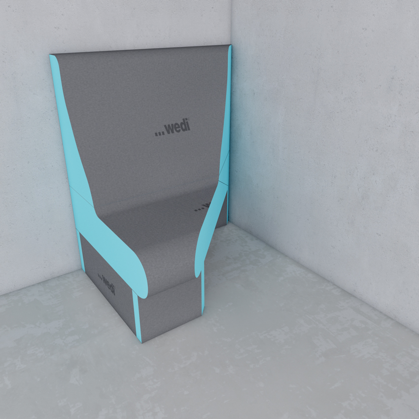 Create and install modular benches with wedi design elements