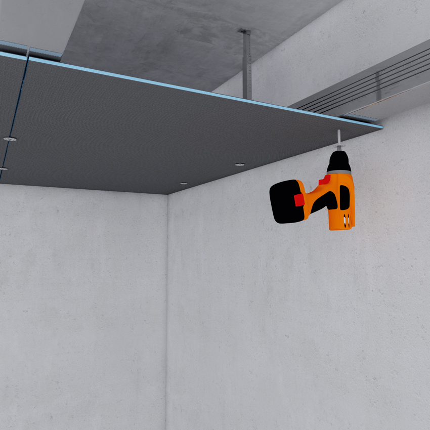 Balancing & Suspending - wedi building board applications indoors