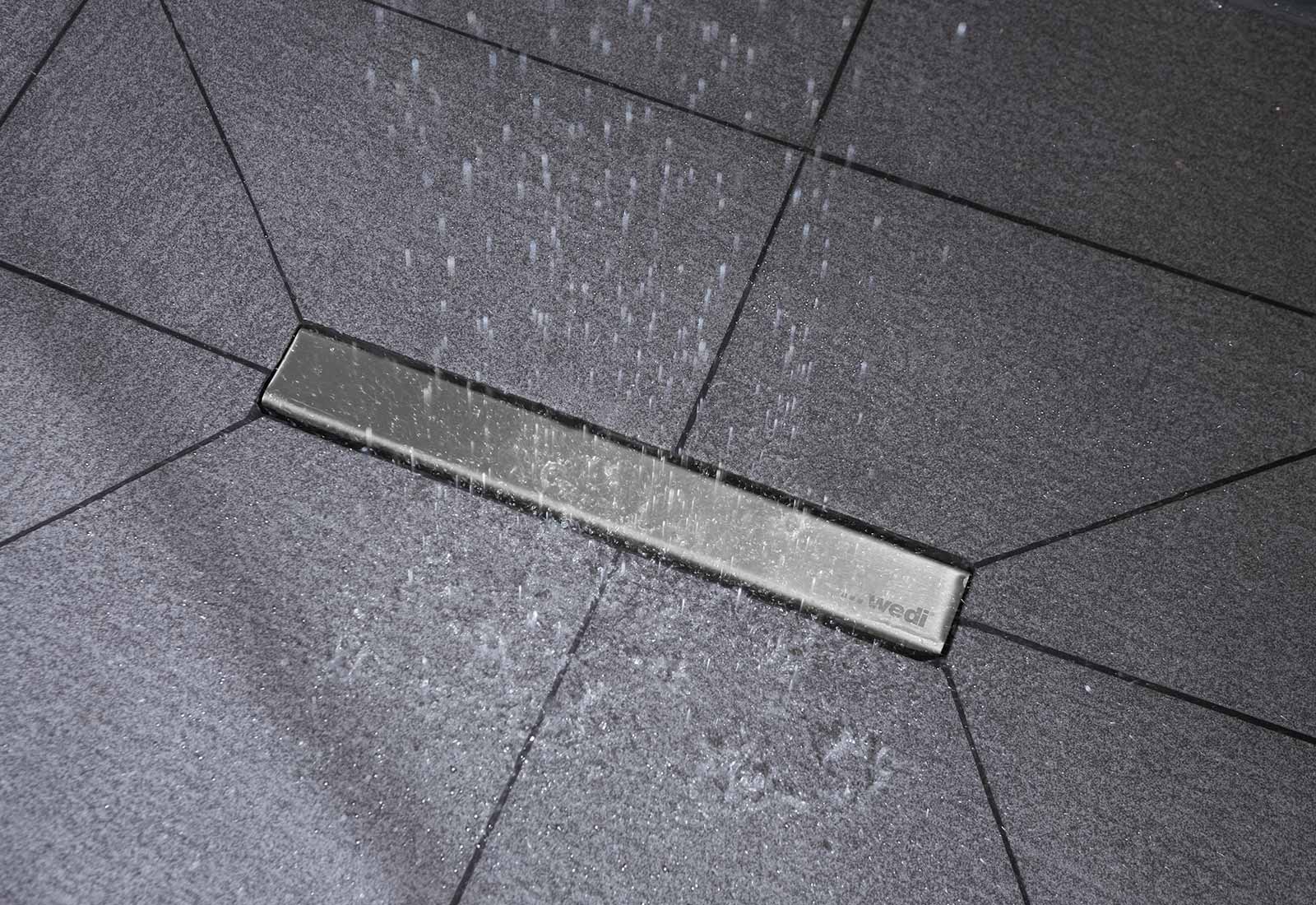 wedi Fundo drain grates for shower elements with line drainage