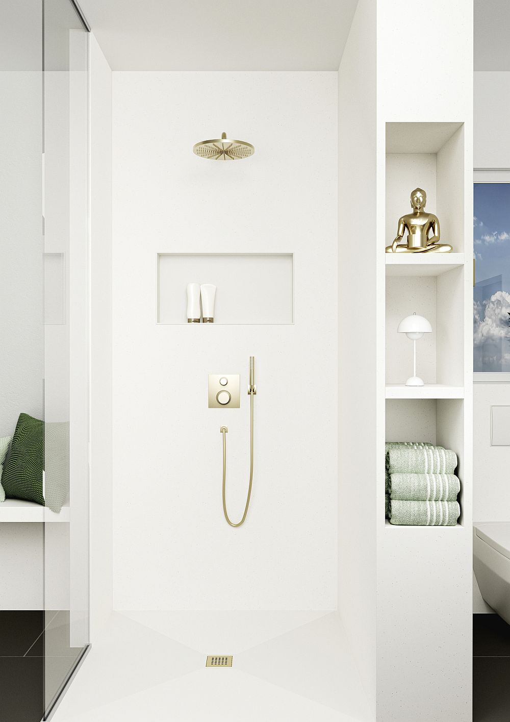 wedi Sanwell shower wall module with integrated technology