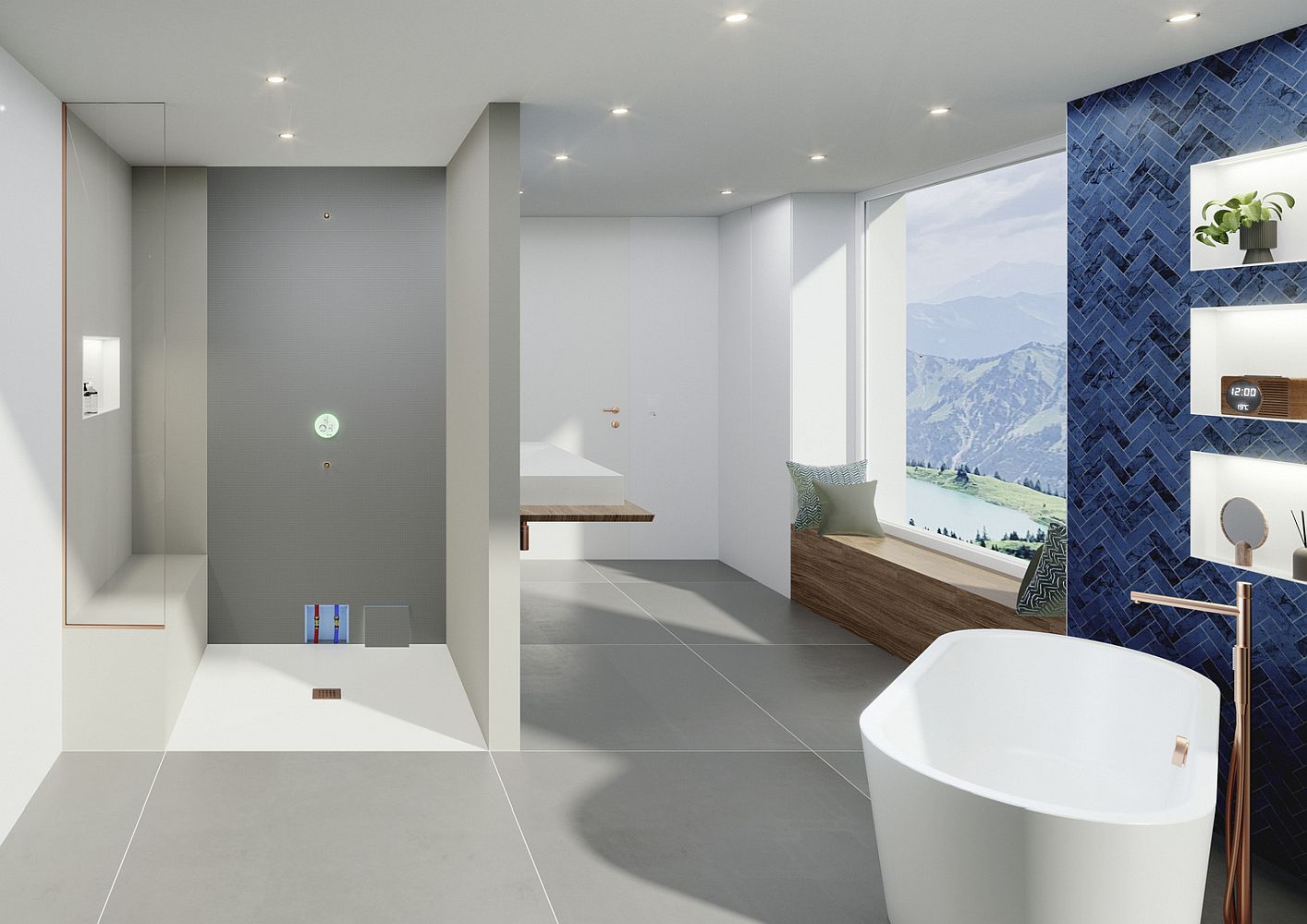 wedi Sanwell shower wall module with integrated technology